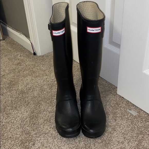 Hunter | Shoes | Matte Black Hunter Boots | Poshmark